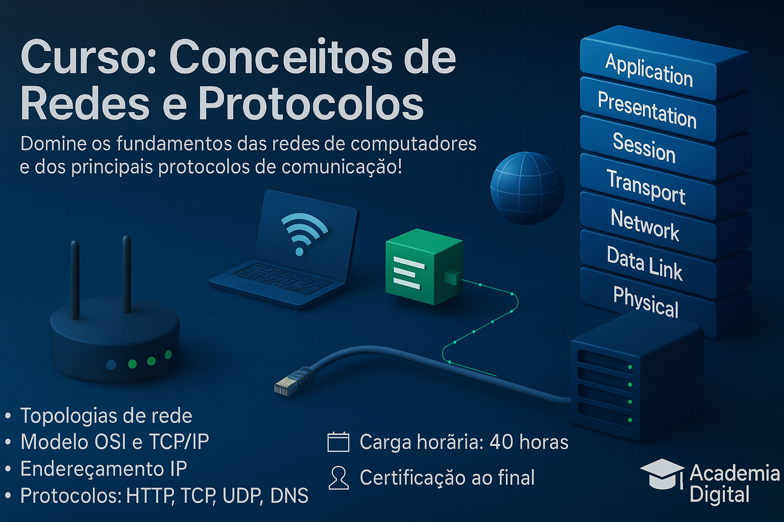 P1 - Curso 05 - Conceitos de Redes e Protocolos | ACADEMIA DIGITAL